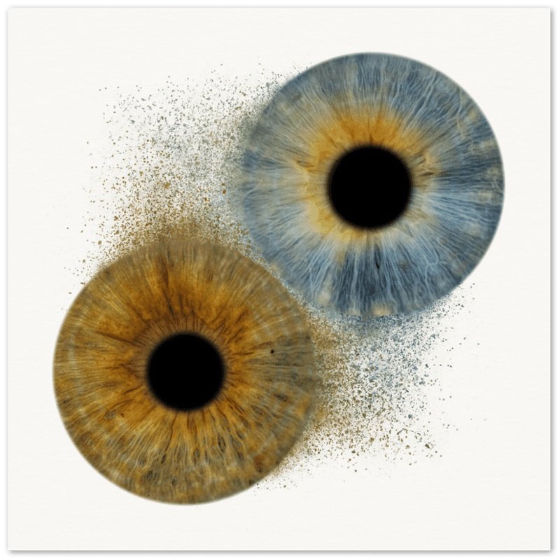 Captivating Duo Iris Eye Portraits | Online Iris Prints - Iris Blink®